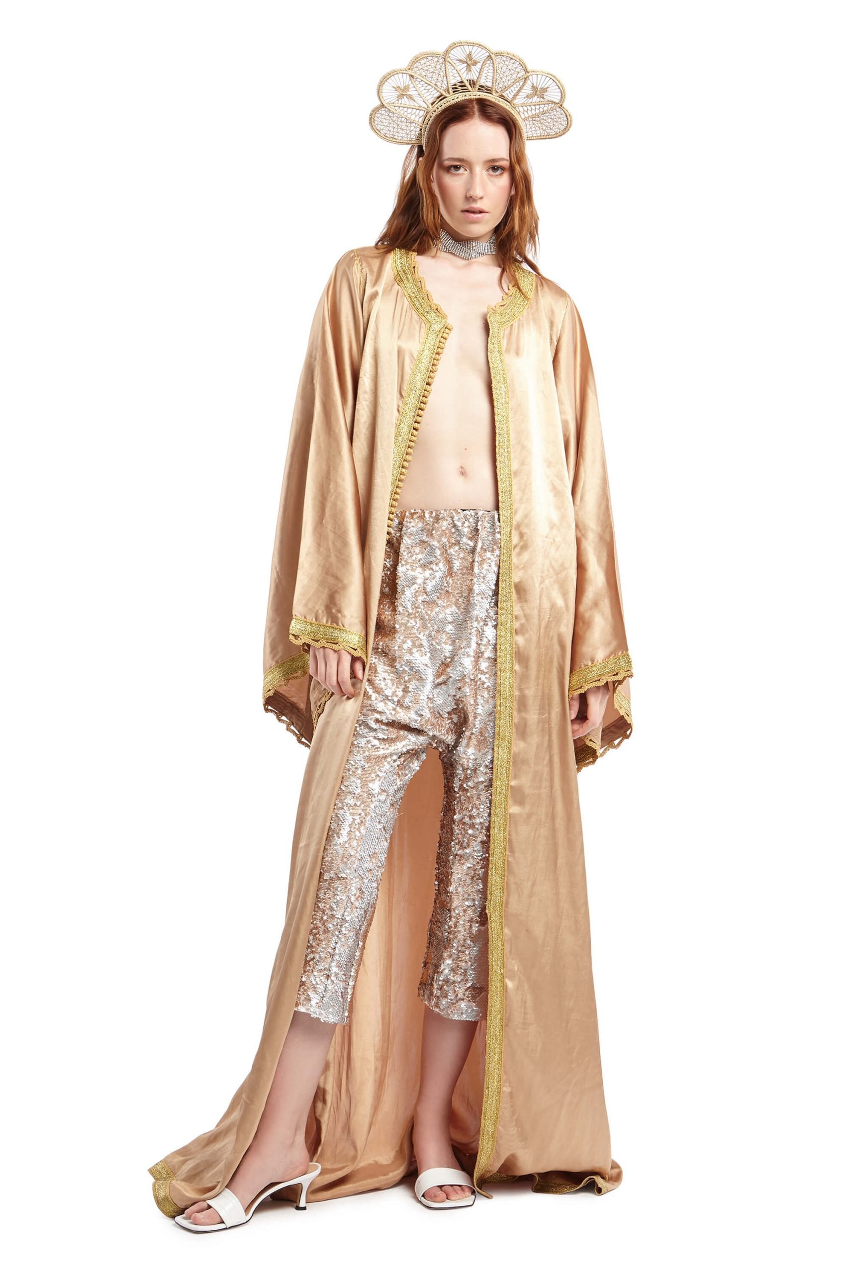 Gold Silk Robe by Portobello Girl x Festibel | Festivalia.com